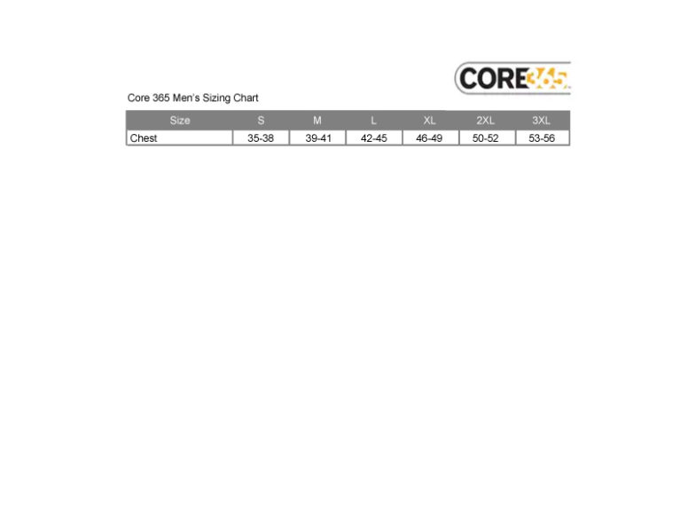 Core 365® Sizing Chart – EMI Corporate Apparel